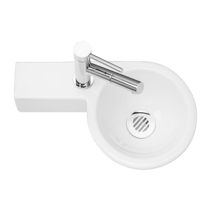 Benesan Rondo 23 CR Handwaschbecken 39 x 23/8,5 cm | Hahnloch Links | BN-BW305B