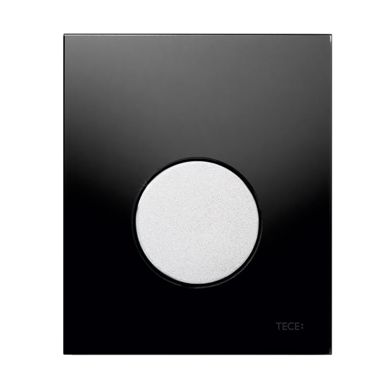Tece Loop Urinal Betätigungsplatte Glas schwarz Taste chrom | Glas Schwarz Taste Chrom Matt | TC ...