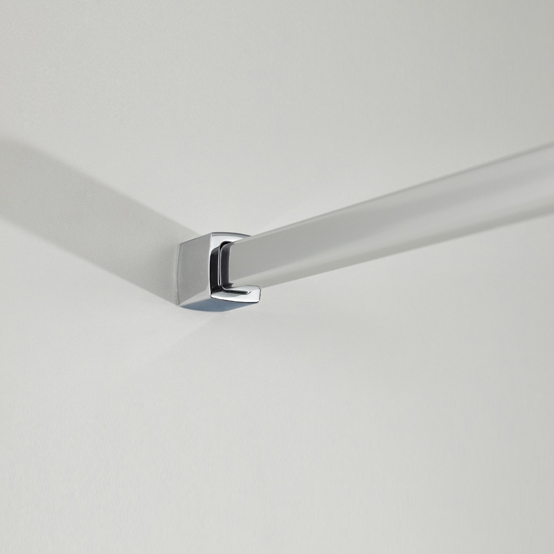 HSK Exklusiv Drehtür 100 cm Duschkabine für Seitenwand | Alu Silber Matt | ohne Edelglas | ESG ...