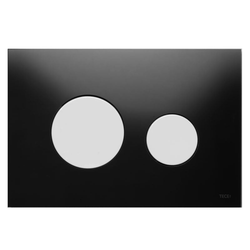 Tece Loop WC Betätigungsplatte Glas schwarz Taste weiß | Glas Schwarz ...