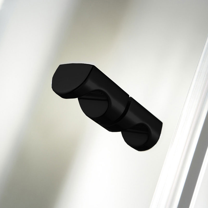 HSK Exklusiv 2.0 Viertelkreis Runddusche 4-teilig | Schwarz Matt | mit Knaufgriff | ohne ...