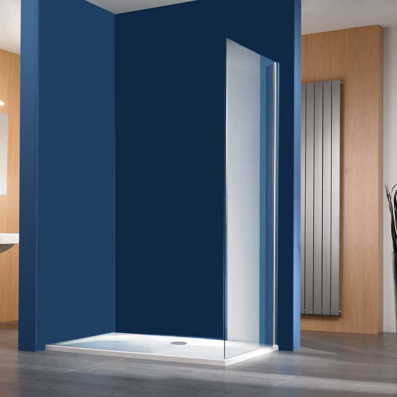 HSK Walk In Premium 2 Seitenwand 70 cm Silber Matt | mit Edelglas | ESG klar | Alu Silber Matt ...