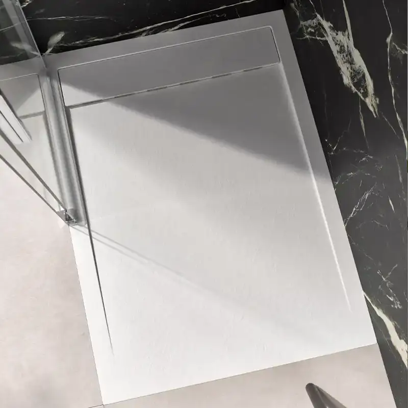Marmor-Polymer Duschwanne HSK Reta mit Rinnenablauf | mit AntiSlip ...