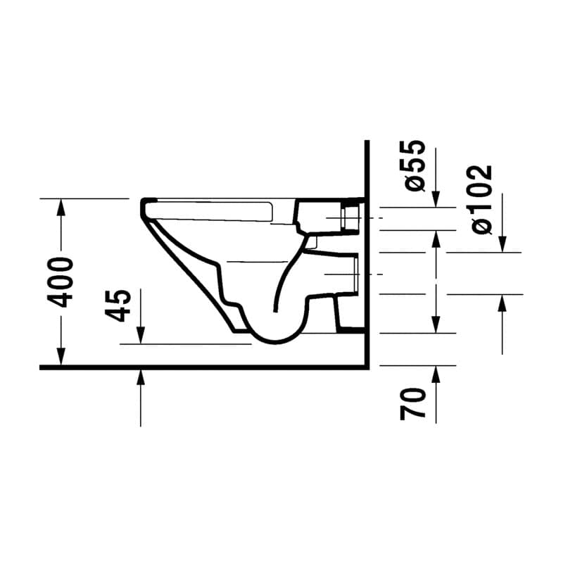 Duravit DuraStyle Tiefspül-Wand-WC rimless spülrandlos | Weiß | DU ...