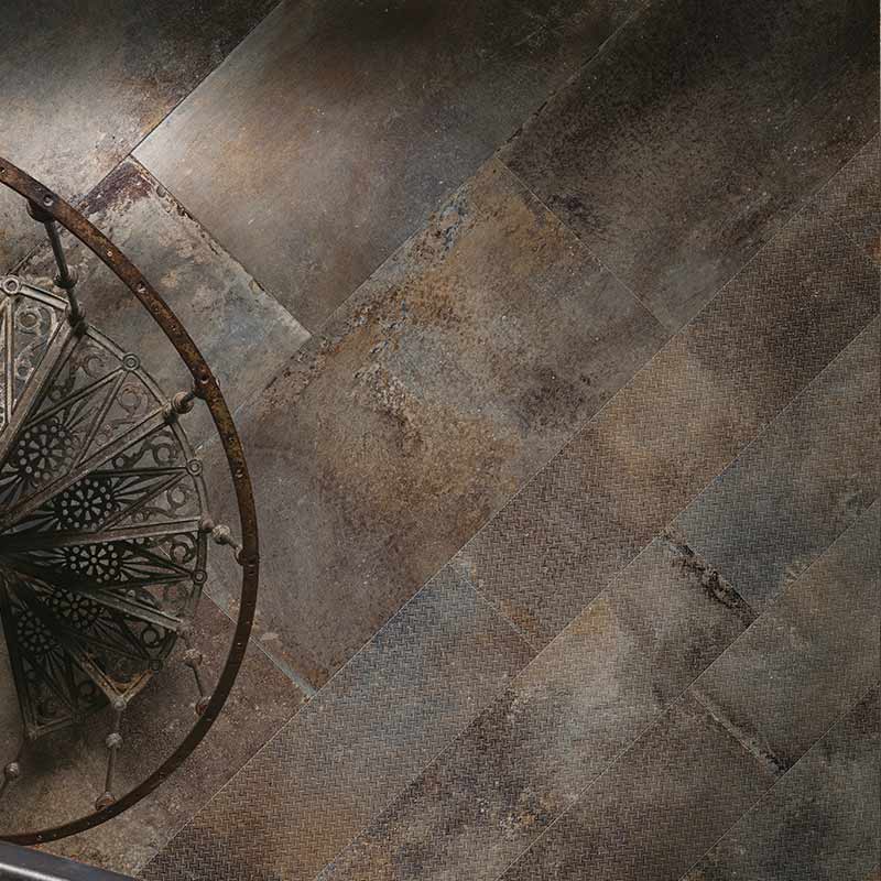 Cercom Temper Inserto Scratch Rust 30 x 120 cm Bodenfliese | CC-1070068