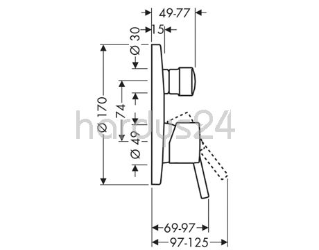 Hansgrohe Talis S Wannenmischer Unterputz | HG-32475000