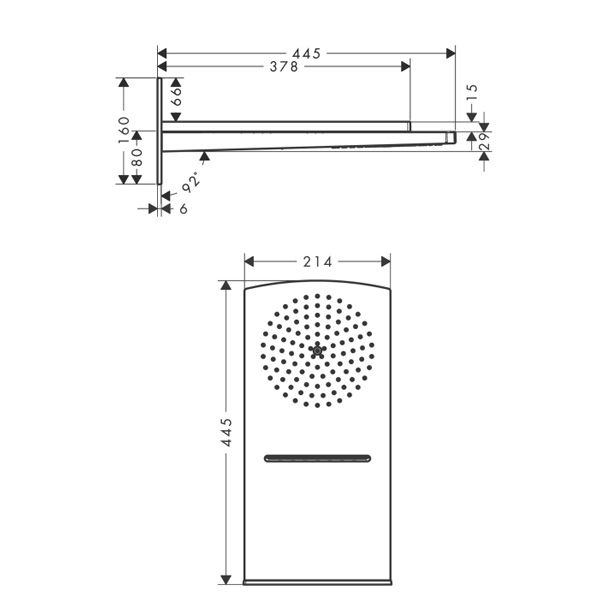 Hansgrohe Raindance Rainfall 180, AIR 2jet, DN 15 | HG-28433000