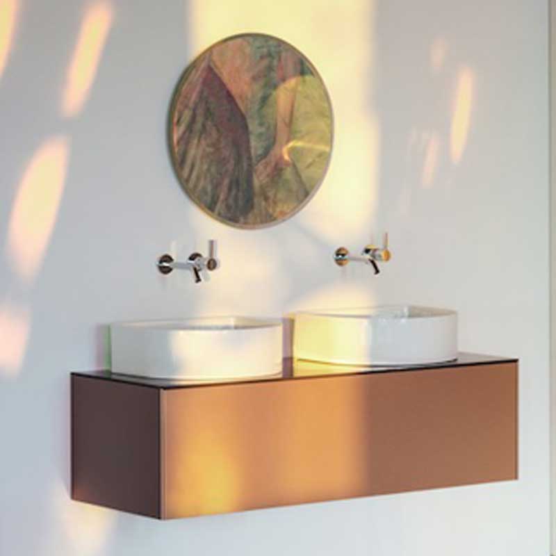 Laufen Sonar Schubladenelement für Waschtisch-Schalen | Ausschnitt rechts | Kupfer | LA ...