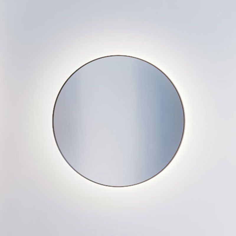 Riho Shield Spiegel Rund mit Beleuchtung 60 cm | Schwarz | 60 cm | RI ...