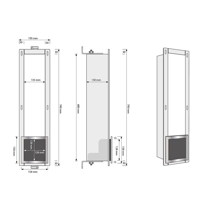 ESS Container Roll WC Papier Vorratsbehälter Square 6 Rollen | ED-TCL-1
