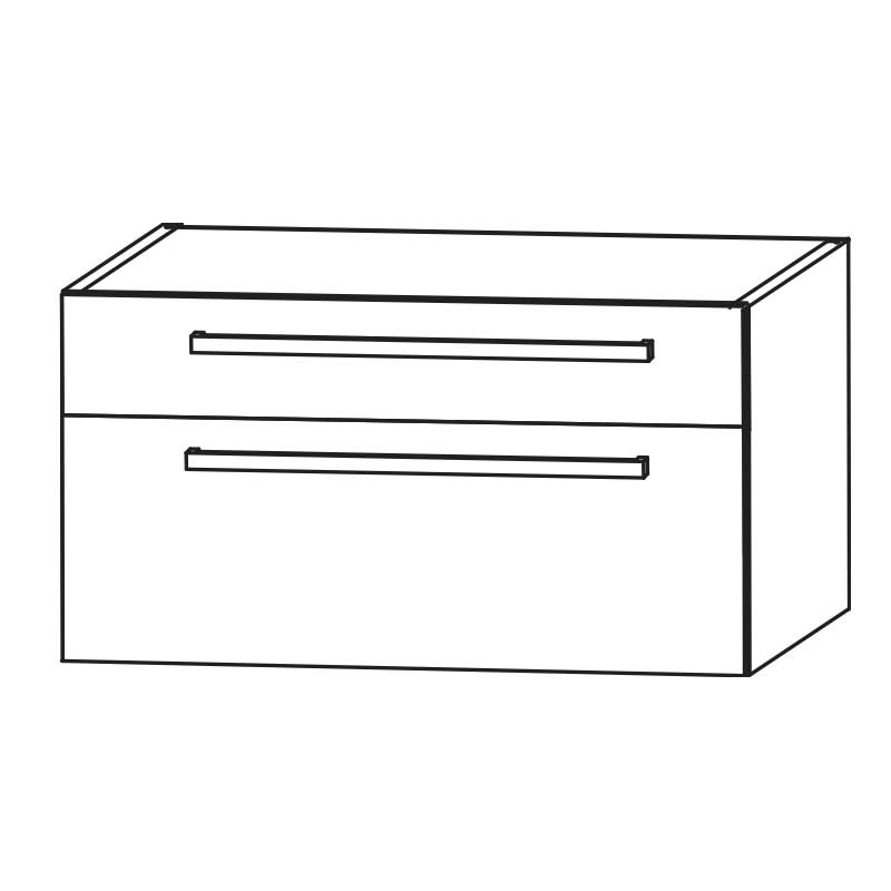 Laguna Platino 2.0 Waschtischunterschrank 480 mm 2 Laden | 60 cm | Quarzgrau matt | Eiche Sand ...