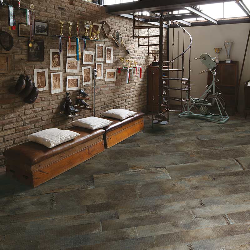 Cercom Temper Inserto Scratch Rust 30 x 120 cm Bodenfliese | CC-1070068