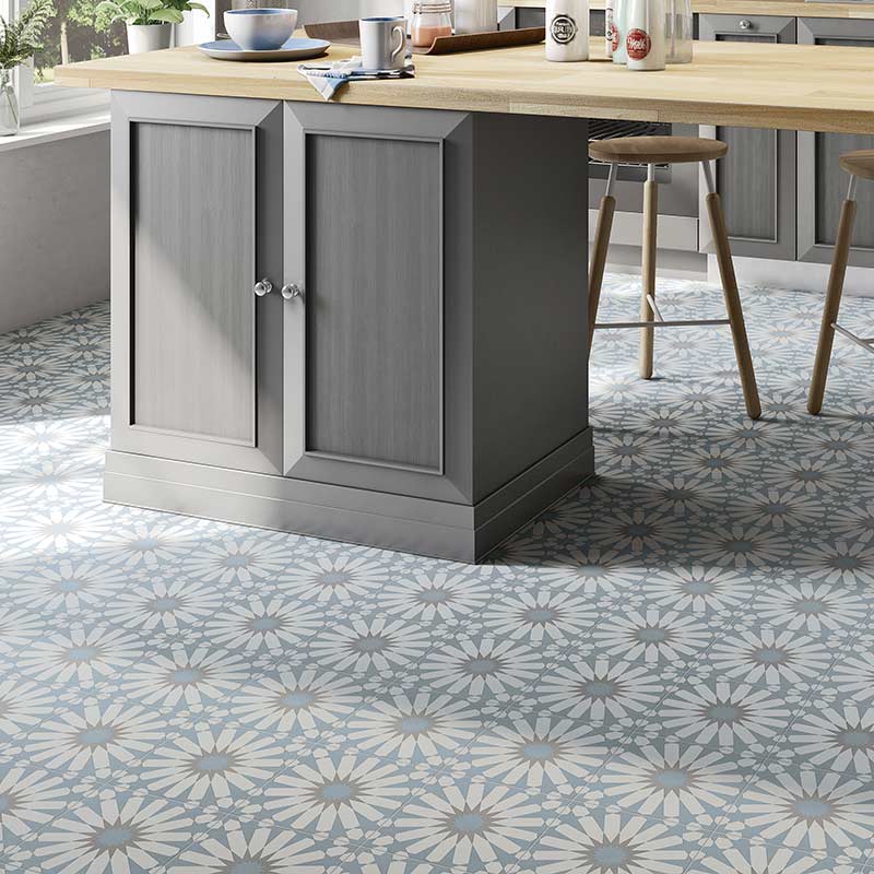 Casa Collection Etnic A Light Blue 20 x 20 cm Jugendstil | XX-089D1A1