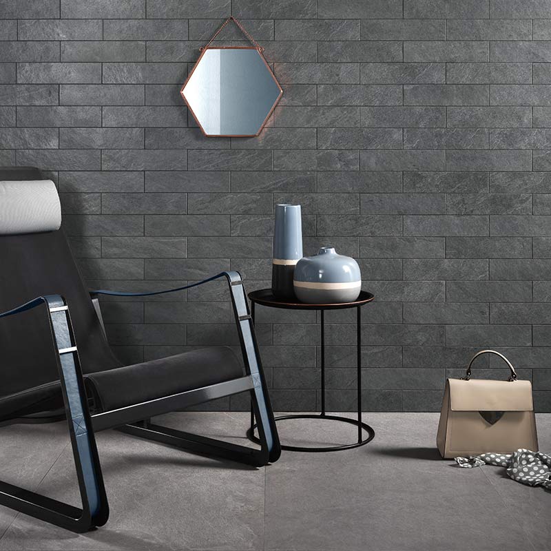 Lea Ceramiche Waterfall Gray Flow Brick Naturale | LC-LGVWF15