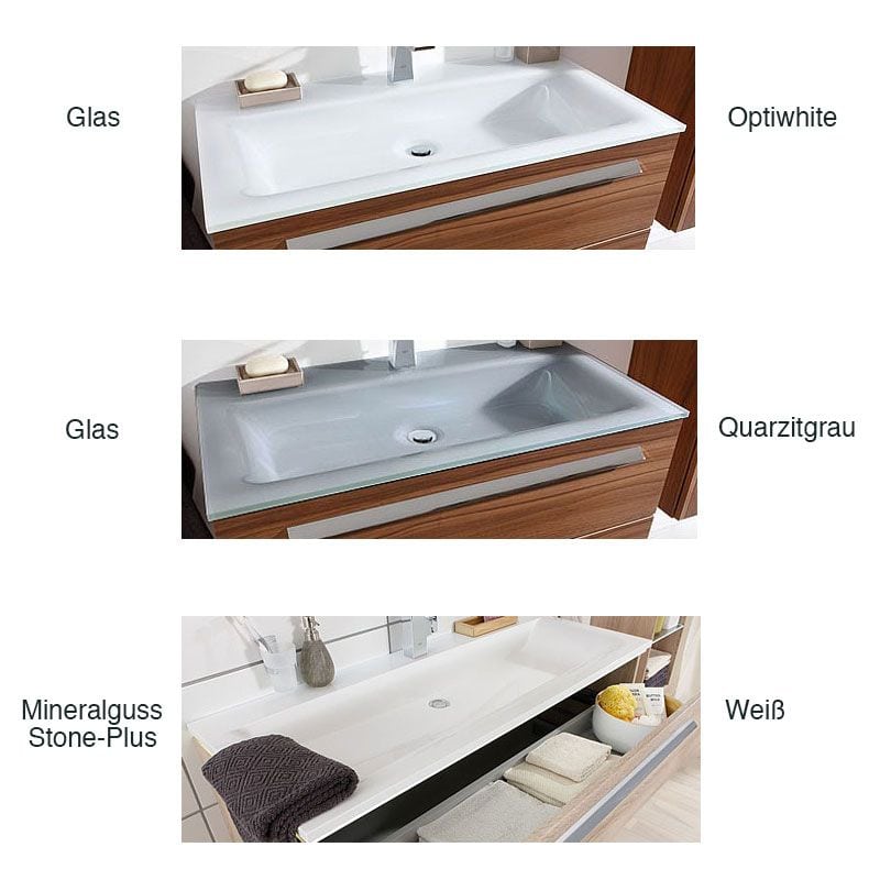 Laguna Manhattan Form B Waschtischunterschrank mit Doppelwaschtisch 140 ...