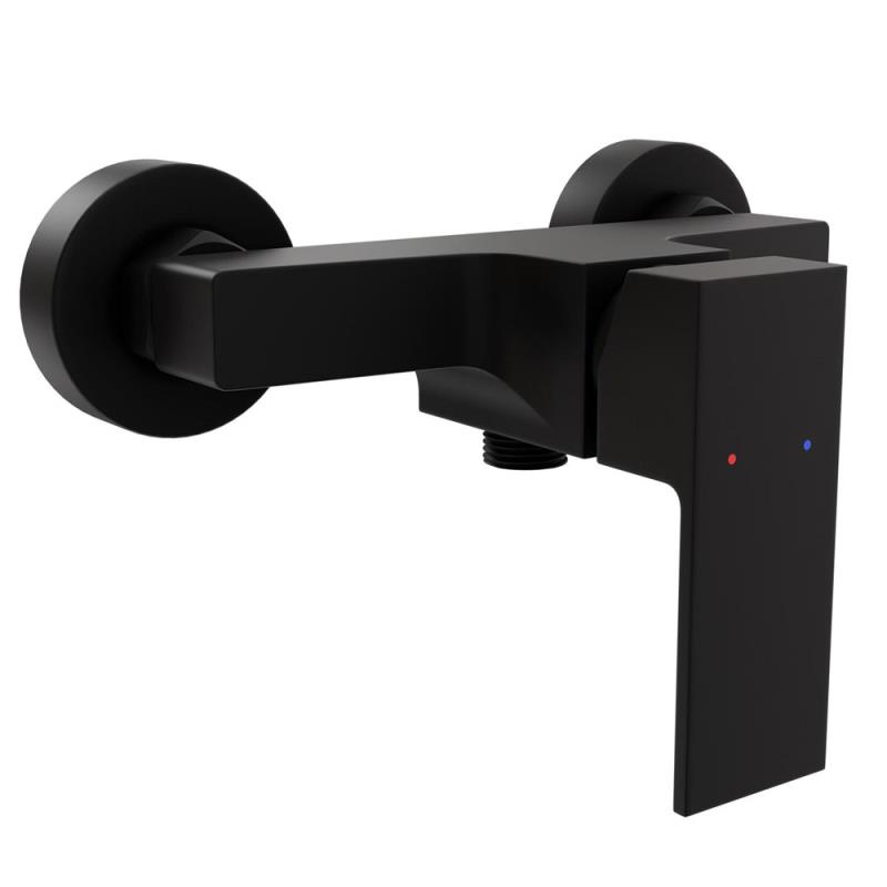 Design Brause Einhebelmischer Eckig Schwarz Matt Aufputz | XX-10211104