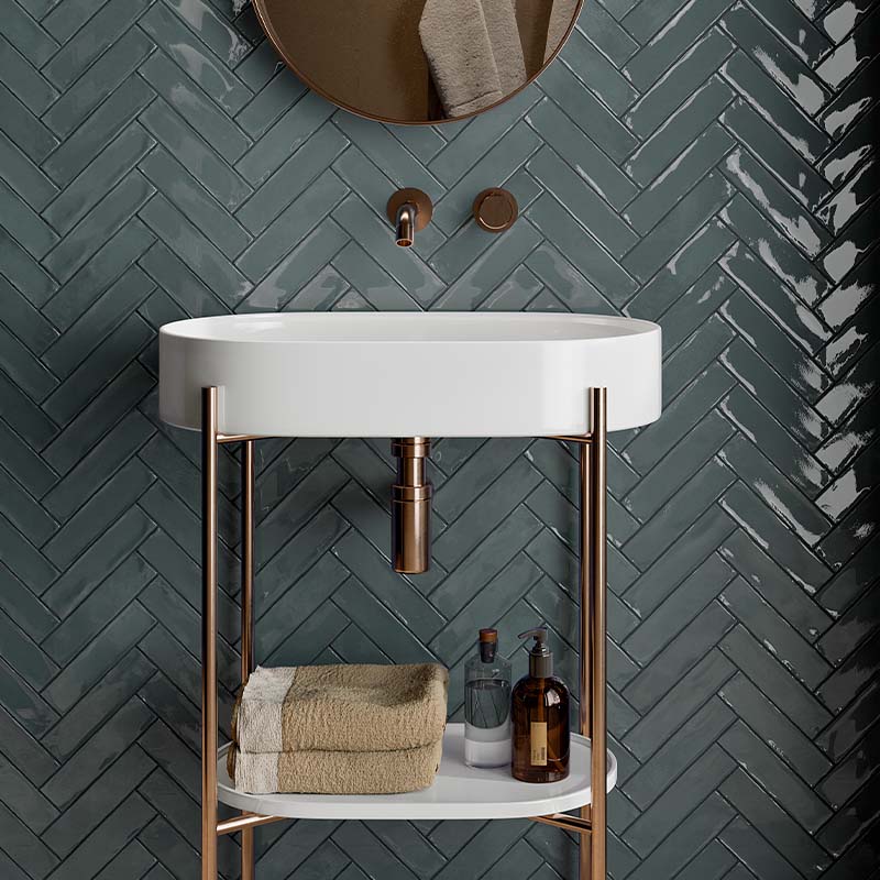 Zellige Fliese Marrakech Ocean Brick 4,8 x 20 cm | RN-J92235