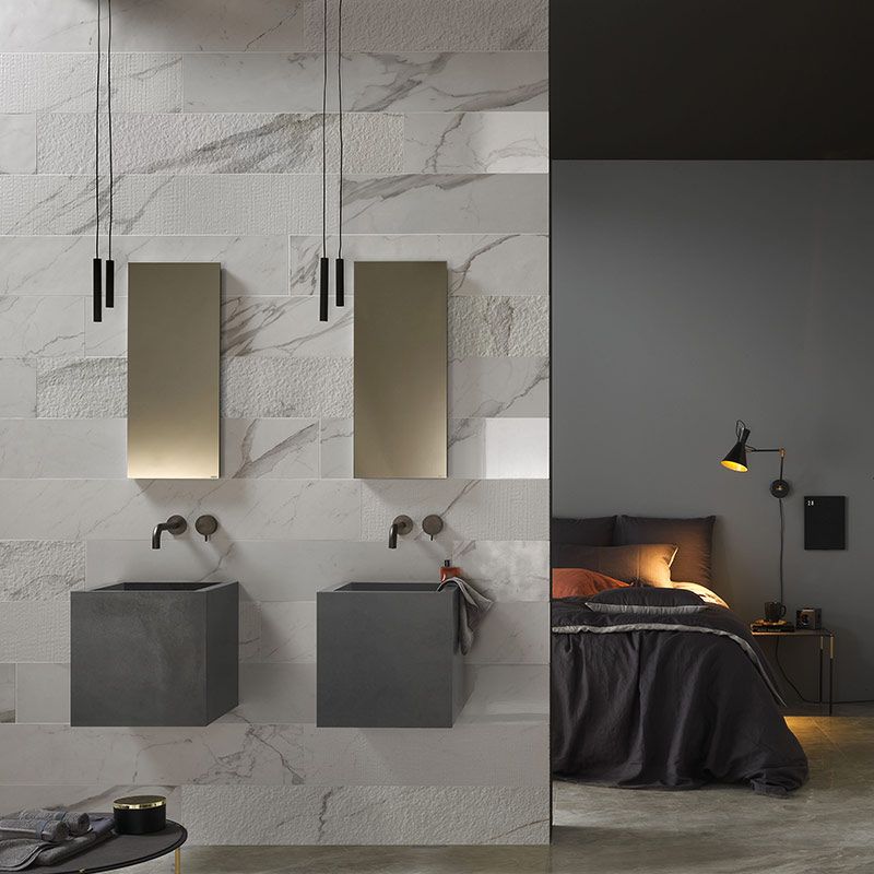 Italgraniti Marble Experience Statuario Lux Listello Mix 20 x 120 cm ...