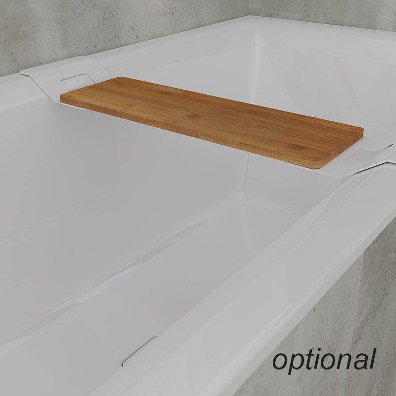 Riho Still Square Badewanne mit LED Beleuchtung | Kopfstütze Links ...