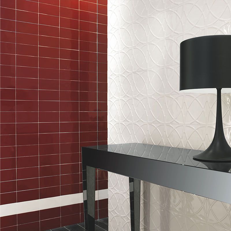 Grazia Vintage Wine Wandfliese 10 x 20 cm | GX-YY5