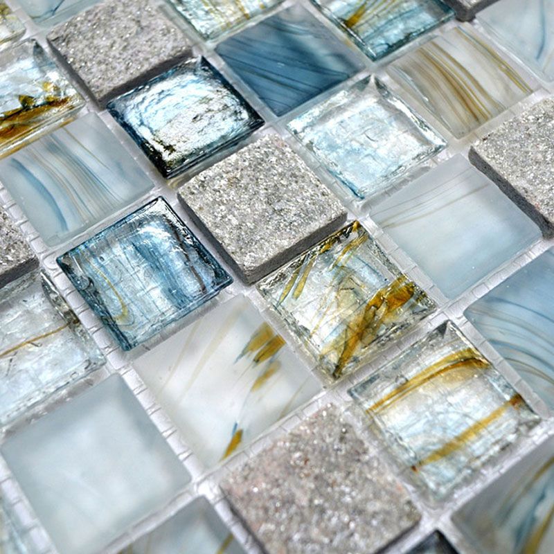 Baltic Blau Glasmosaik Mosaik Fliesen 2,5 x 2,5 cm | WL-13060610